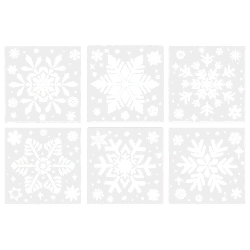Easy to use 6PCS Christmas Snowflake Inkjet Hollow Template for Artists ...