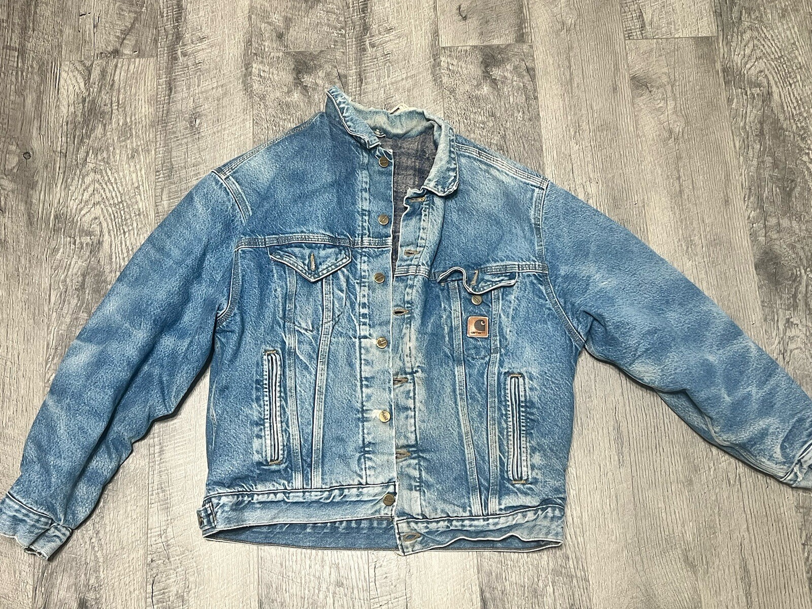 Vintage 90's Distressed Carhartt Detroit Jacket | eBay