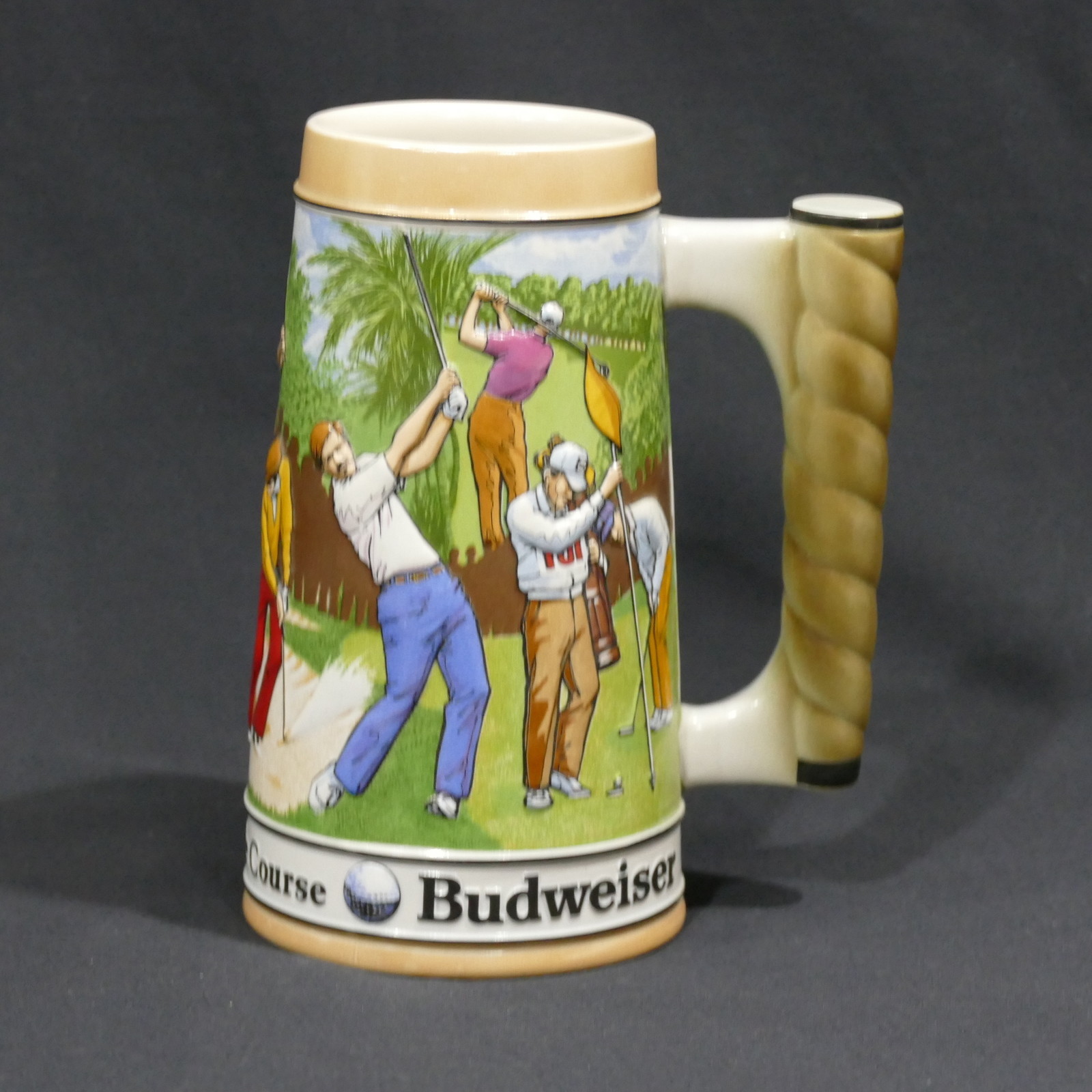 Vintage Budweiser "Par For The Course" 1992 Collector Golf Beer Stein ...