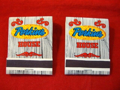 Vintage Set of (2) 1980's Matchbooks "Perkins House" 42 Plus Pancakes ...