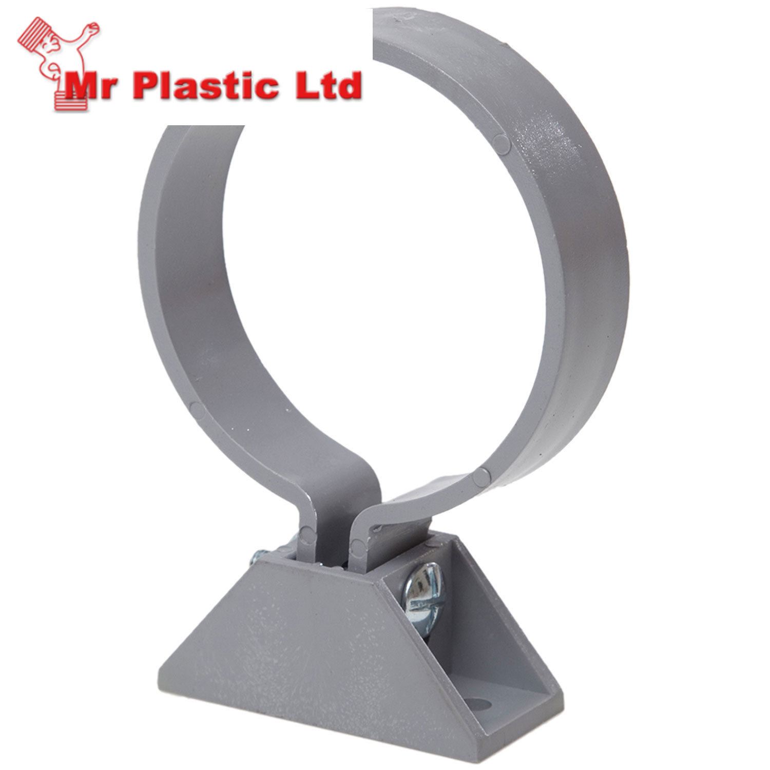 Polypipe 68mm Round Complete Down Pipe Clip in Black, White, Grey or ...