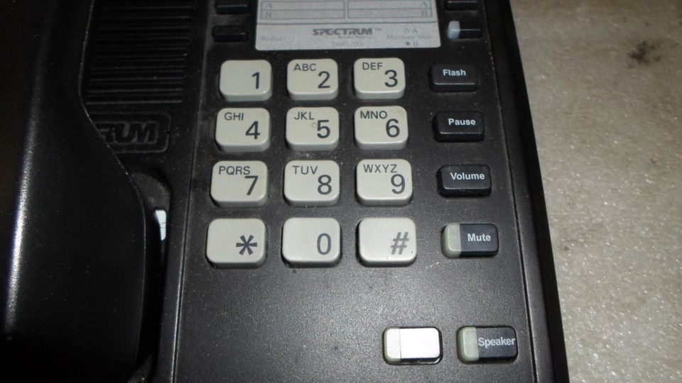 Telematrix TMX1105 Spectrum Single Line Telephone - NO AC ADAPTER | eBay