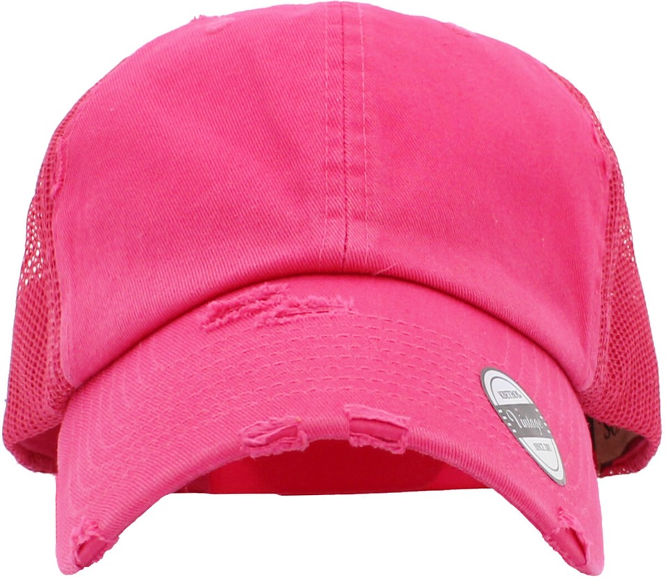 Vintage Distressed Mesh Back Dad Hat Baseball Cap Unconstructed | eBay