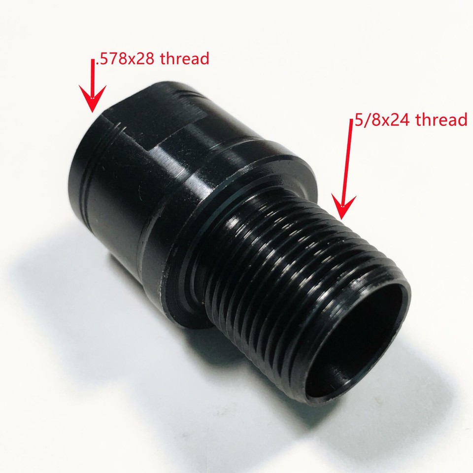 Steel Premium Thread Adapter .578x28 to 5/8x24 | eBay