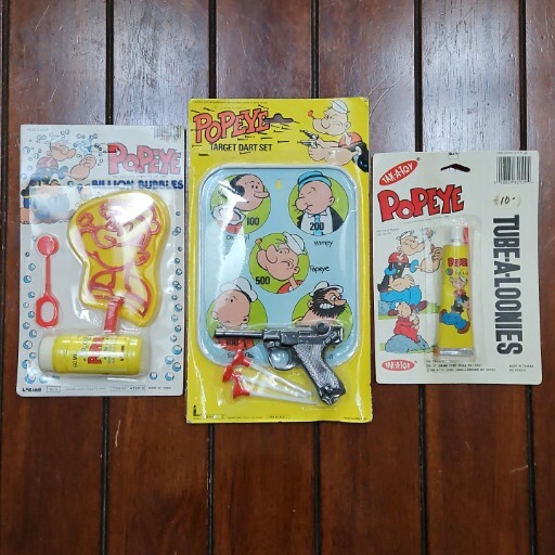 3 Vintage Popeye The Sailorman Toys NOS Target Dart Set, Tubealoonies ...