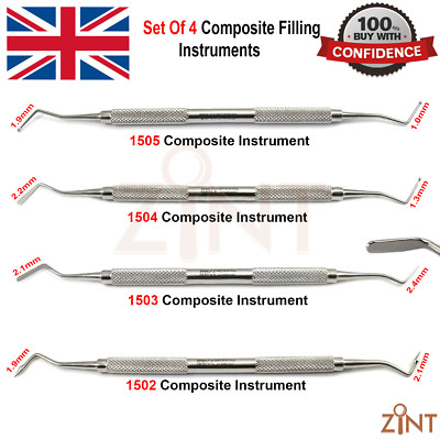 Set of 4 Dental Composite Instruments Anterior and Posterior Laboratory ...