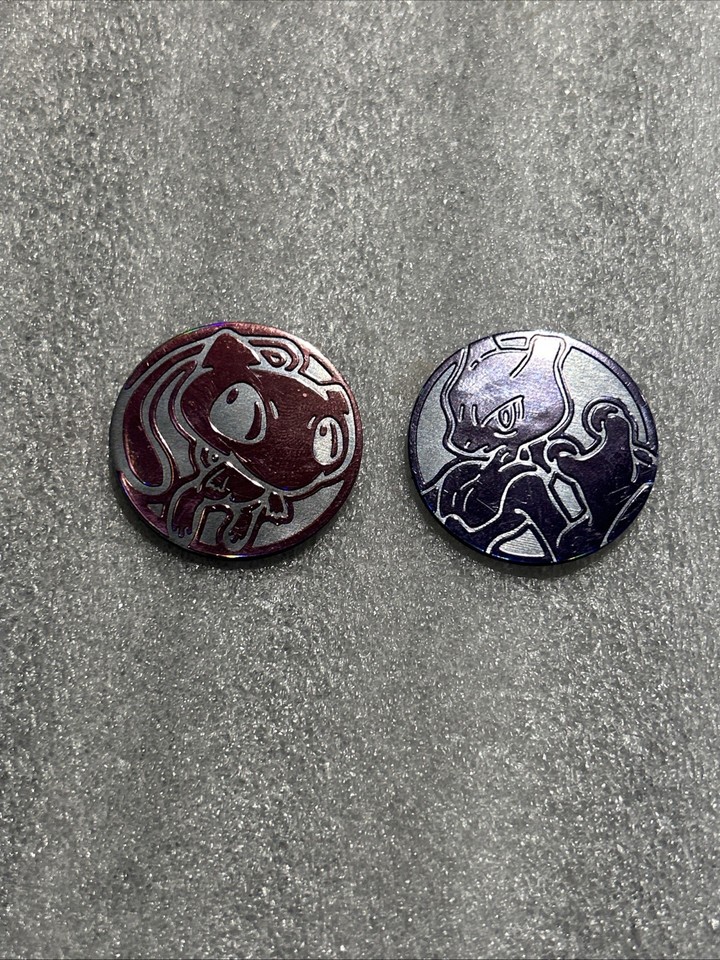 Lot Of 2 Official Pokemon Pink Mew And Mew Two Holo Flip Coins | eBay