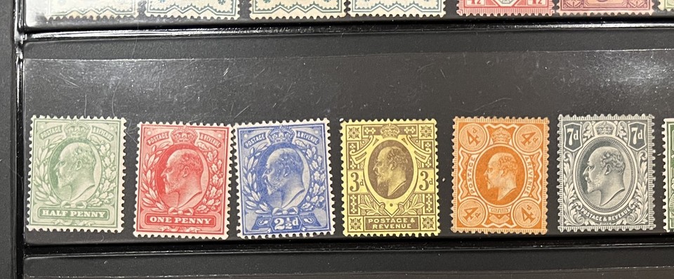 GB QV KEVII KGV Mint Lot 2 1/2d MINT Plate 9 1d Lilac Block 9 3d & 4d ...