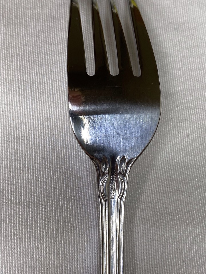 45pc Set Reed & Barton Select Stainless Flatware Heritage Mint Rose ...