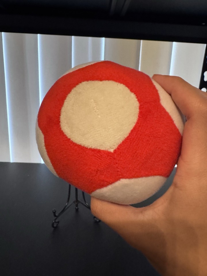 Super Mario 1Up Plush Red Mushroom 6" Plushie Stuffed Toy Video Games ...