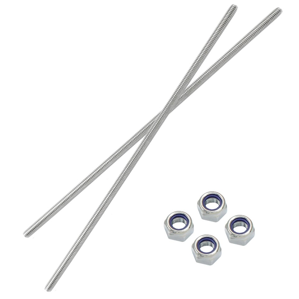 2 PCS M5x250mm Stainless Steel Fully Threaded Rod Right Hand Thread ...