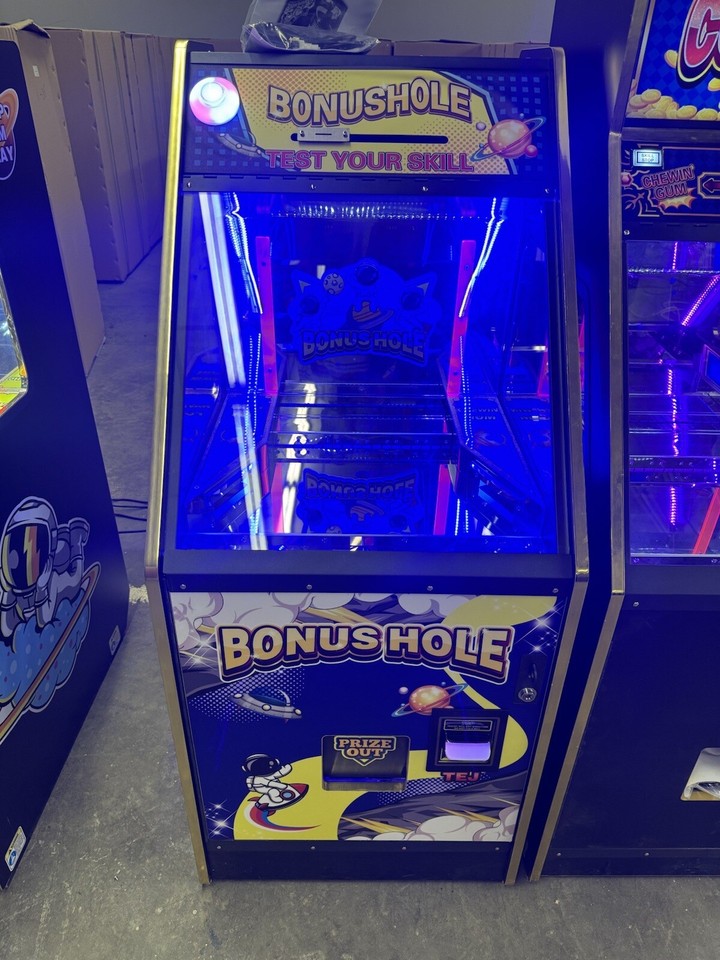 Coin Quarter Pusher Machine W/ Bill Coin Changer & Bonus Hole Blue ...