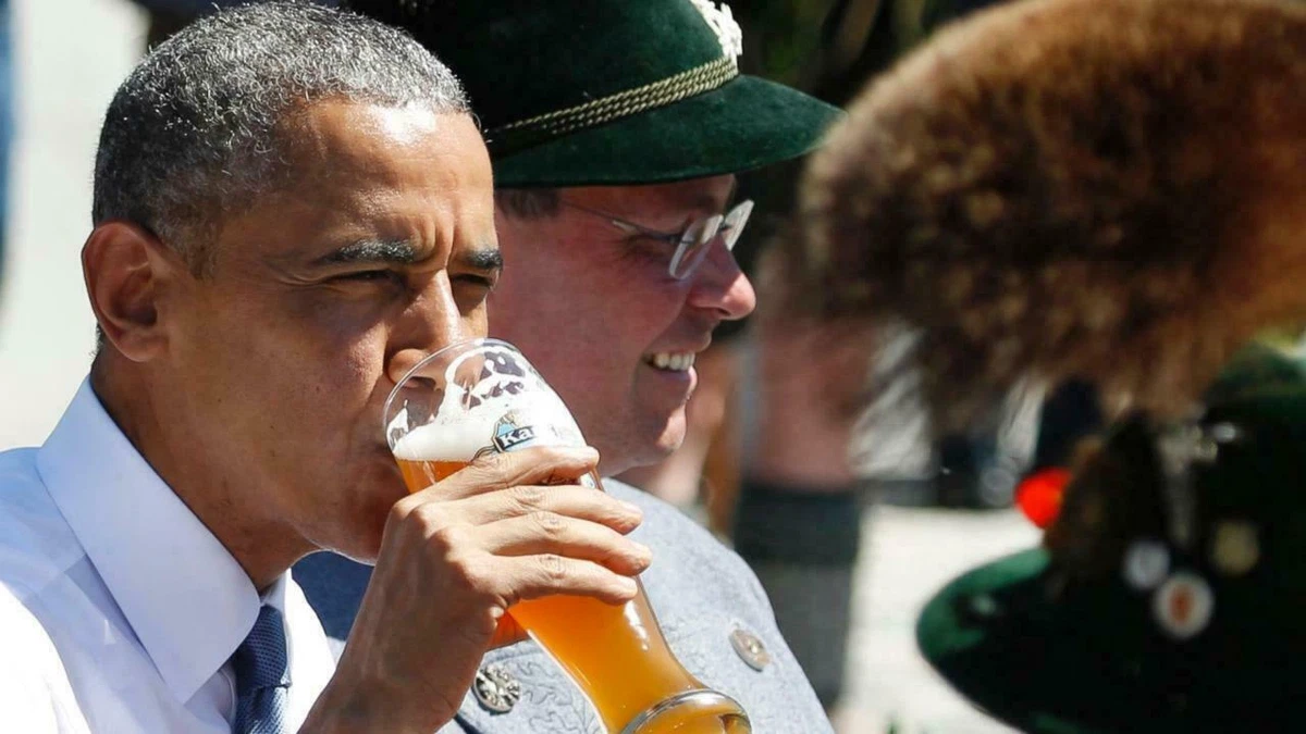 Barack Obama Drinking