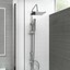Thermostatic Rigid Riser Shower Rail Kit Bath Shower Set Chrome Square ...