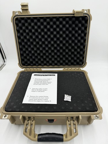 Apache 3800 Weatherproof Protective Hard Case With Full Uncut Foam TAN ...