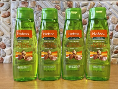 4PK MODESA FORTIFYING FRIZZY TO SLEEK SHAMPOO ARGAN OIL LEMON PROTEIN ...