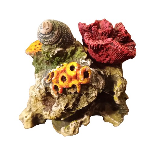 Aquarium Colorful Rocky Coral Reef Fish Tank Cove Tunnel Furniture ...