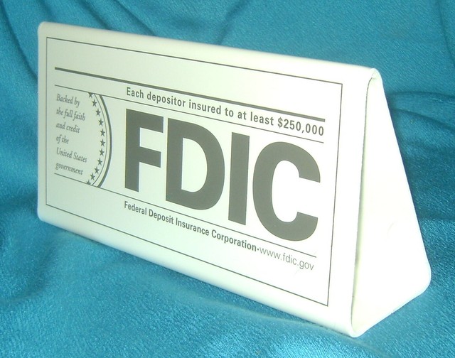 FDIC SIGN DOUBLE SIDED "INSURED TO 250K" 4" X 8" NEW | eBay
