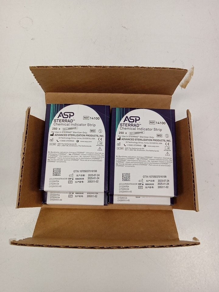 4 x 250 - ASP STERRAD 14100 Chemical Indicator Sterile Strips - EXP 01/ ...