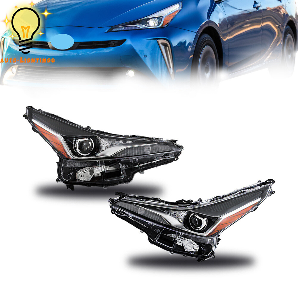 Pair of LED Headlights Headlamps Assembly For 2019-2022 Toyota Prius ...