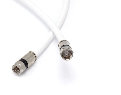 WHITE COAXIAL RG6 CABLE SATELLITE TV MODEM INTERNET COAX CABLE UL ETL ...