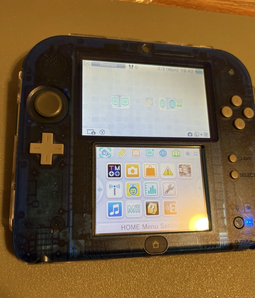 Nintendo 2DS Crystal Blue Handheld System Transparent/Clear | eBay