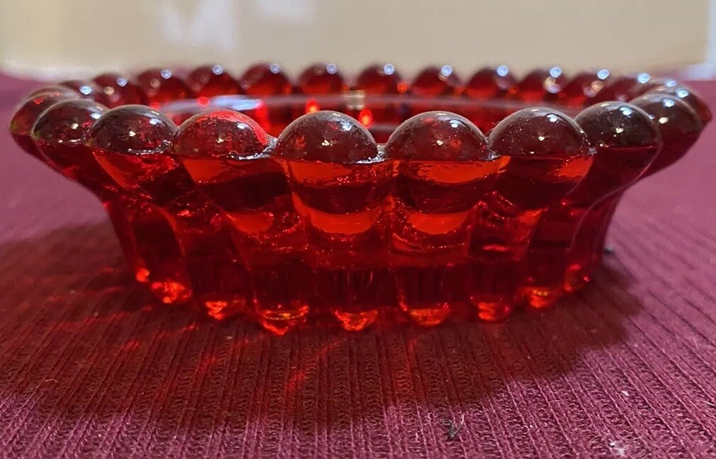 Ruby Red 4 Candlestick Holder