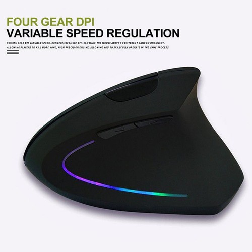 New Wireless Vertical Gaming Mouse Optical Ergonomic Mice 1600DPI Gamer ...