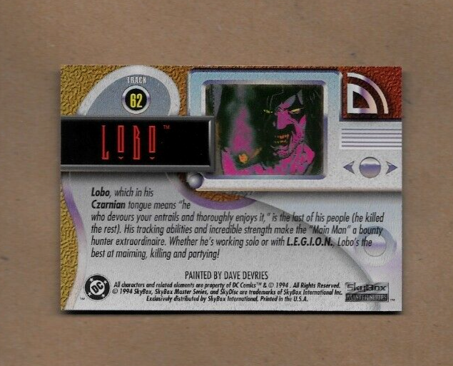 1994 SkyBox DC Master Series Lobo Card #62 COOL Dave Devries Art! NM/MT ...
