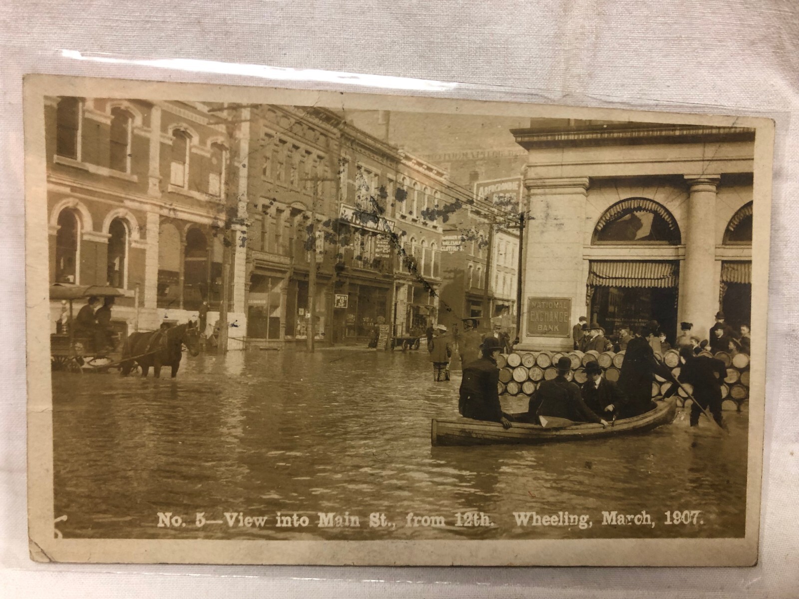 Vintage Real Photo Postcard 1907 Wheeling West Virginia Main Street ...
