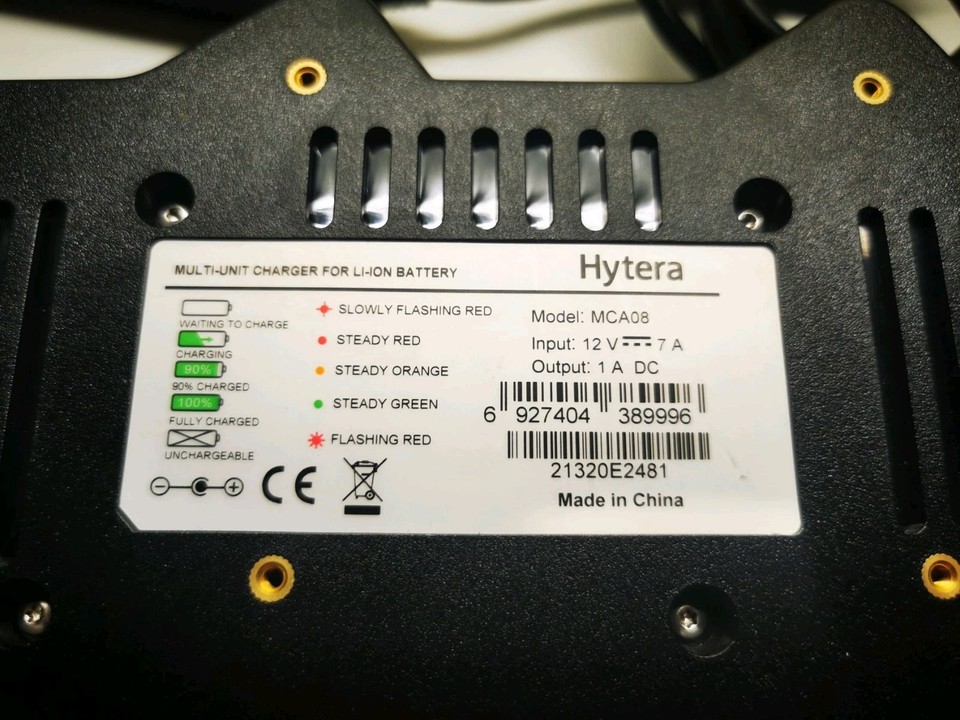 Hytera MCA08 Multi charger 6 bay Radio PD405 PD505 PD605 PD685 PD705 ...