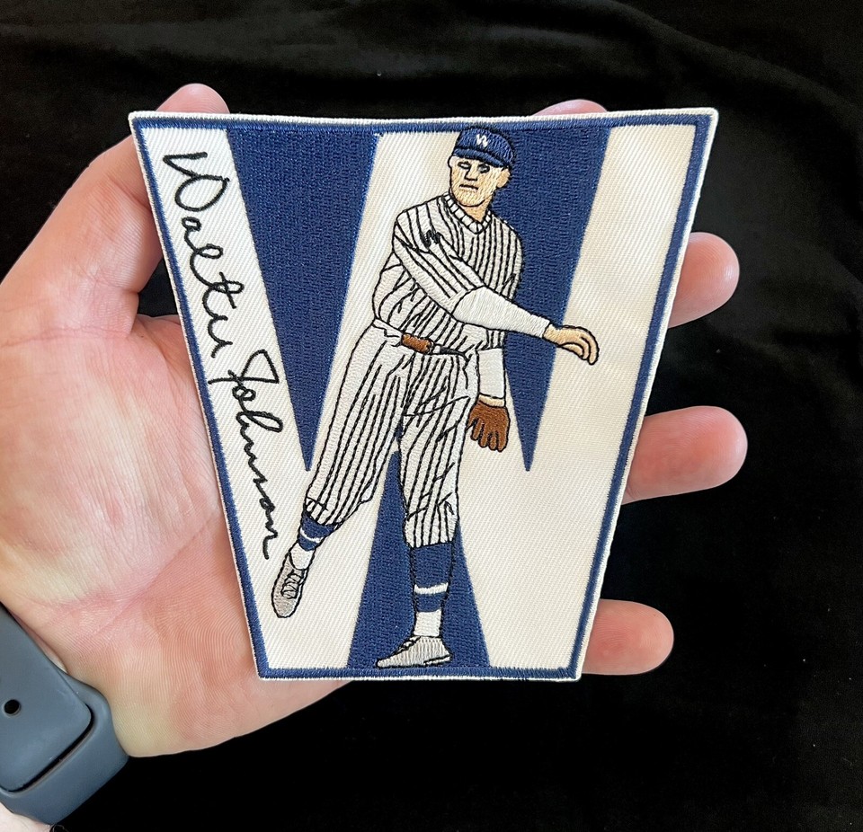 RARE Walter Johnson HOF Washington Senators 5in Iron Sew On Embroidered ...