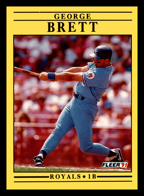 George Brett HOF 1991 Fleer #552b Kansas City Royals Mint | eBay