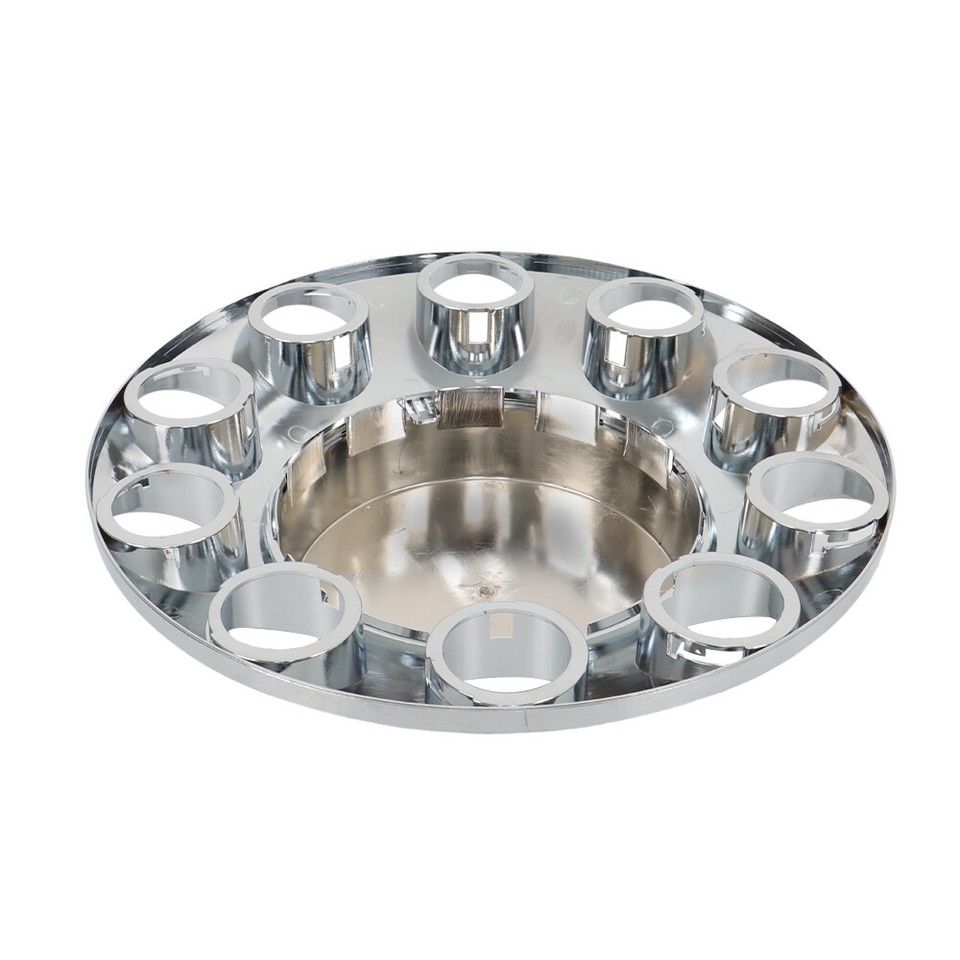 Chrome Flat Top Complete Hub Cover Kit 33mm Lug Nut Wheel Axle Covers ...