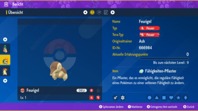 Shiny Feurigel 6IV | LVL 1 | Pokemon Karmesin / Purpur / Scarlet ...