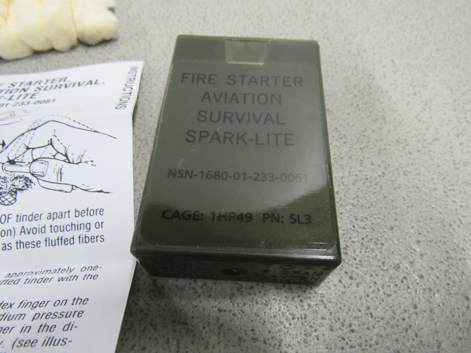 US Military Aviation Survival Fire Starter New Old Stock NSN 1680-01 ...
