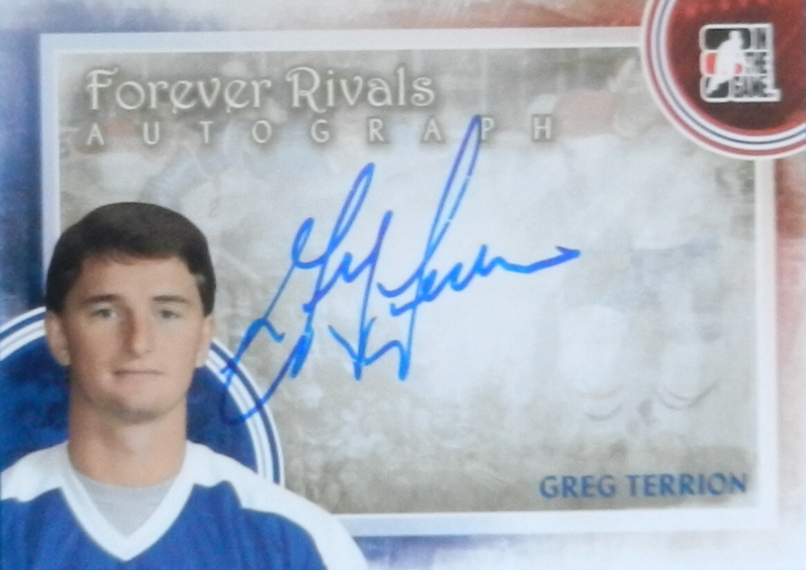 12-13 itg game forever rivals base greg terrion maple leafs autograph ...