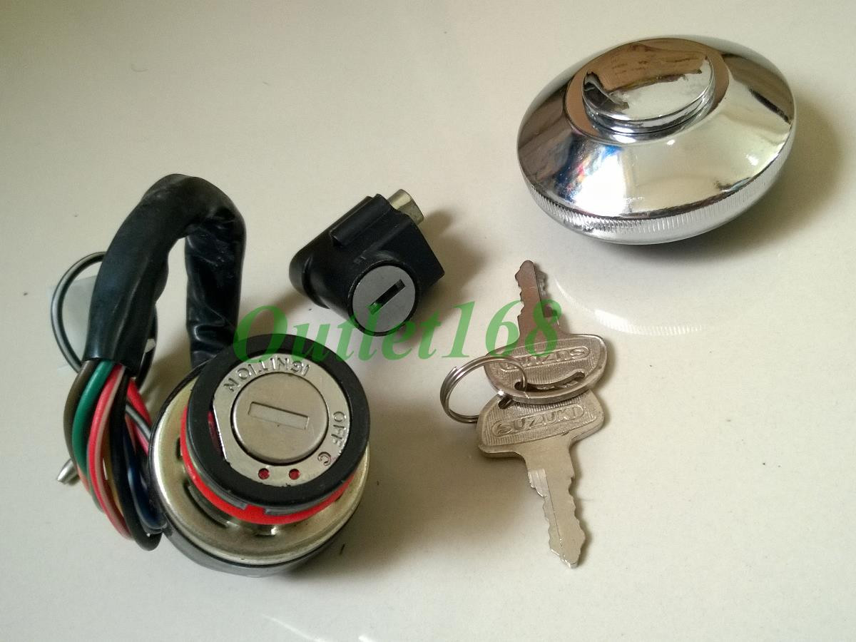 Suzuki GT100 A100 AS100 TS50 Ignition Light Switch Steer Lock Tank Cap ...