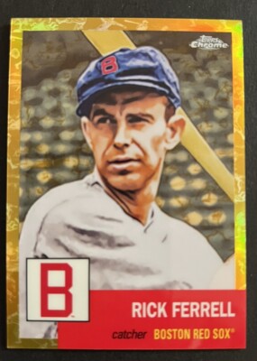 Rick Ferrell 2022 Topps Chrome Platinum Anniversary Gold Toile ...