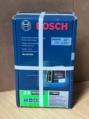 Bosch Green 40-ft Self-Leveling Indoor Cross Beam Cross-line Laser ...