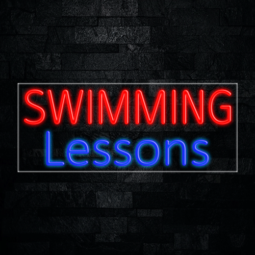 Swimming Lessons LED Neon Sign 30"L x 12"H #31480 | eBay