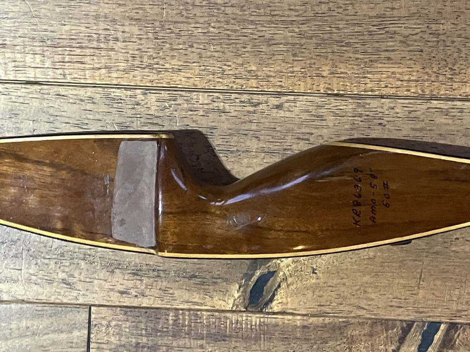 Vintage Bear Archery Grizzly 50# Recurve Bow Amo 58” Collectors Hunting ...