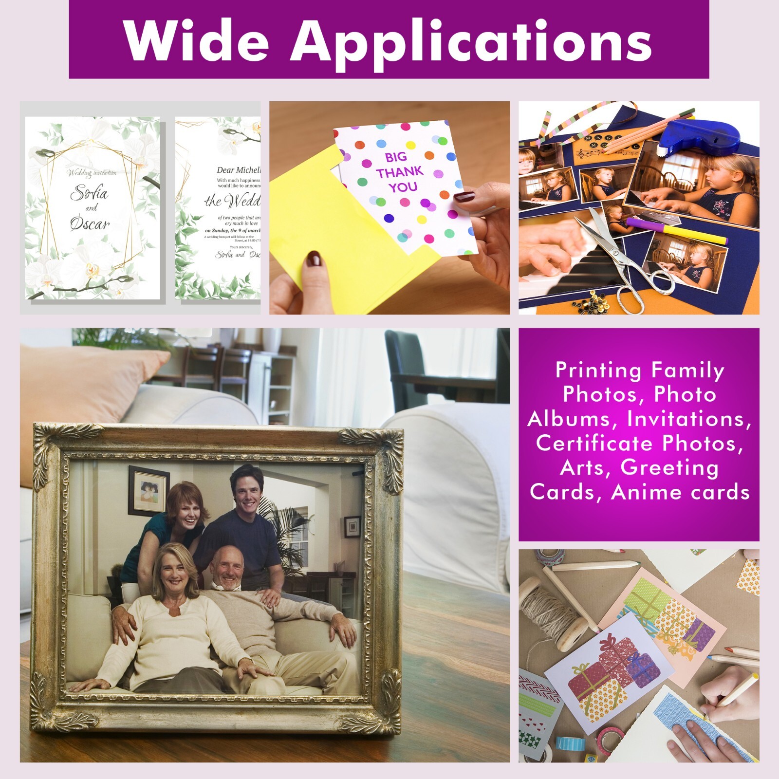 Lot 100-300 Sheet Premium Glossy Photo Paper 5x7 48lb Inkjet Printer ...