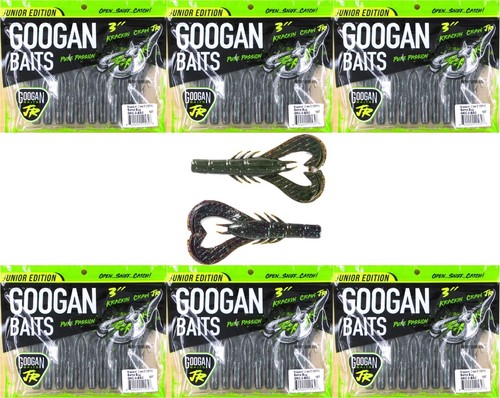(6) Packs Googan Squad 3" Krackin' Craw Bama Bug Brand New In Pack | eBay