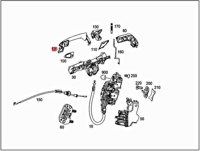 Mercedes-Benz 20476013709197 Genuine OEM Handle Outside for sale online ...