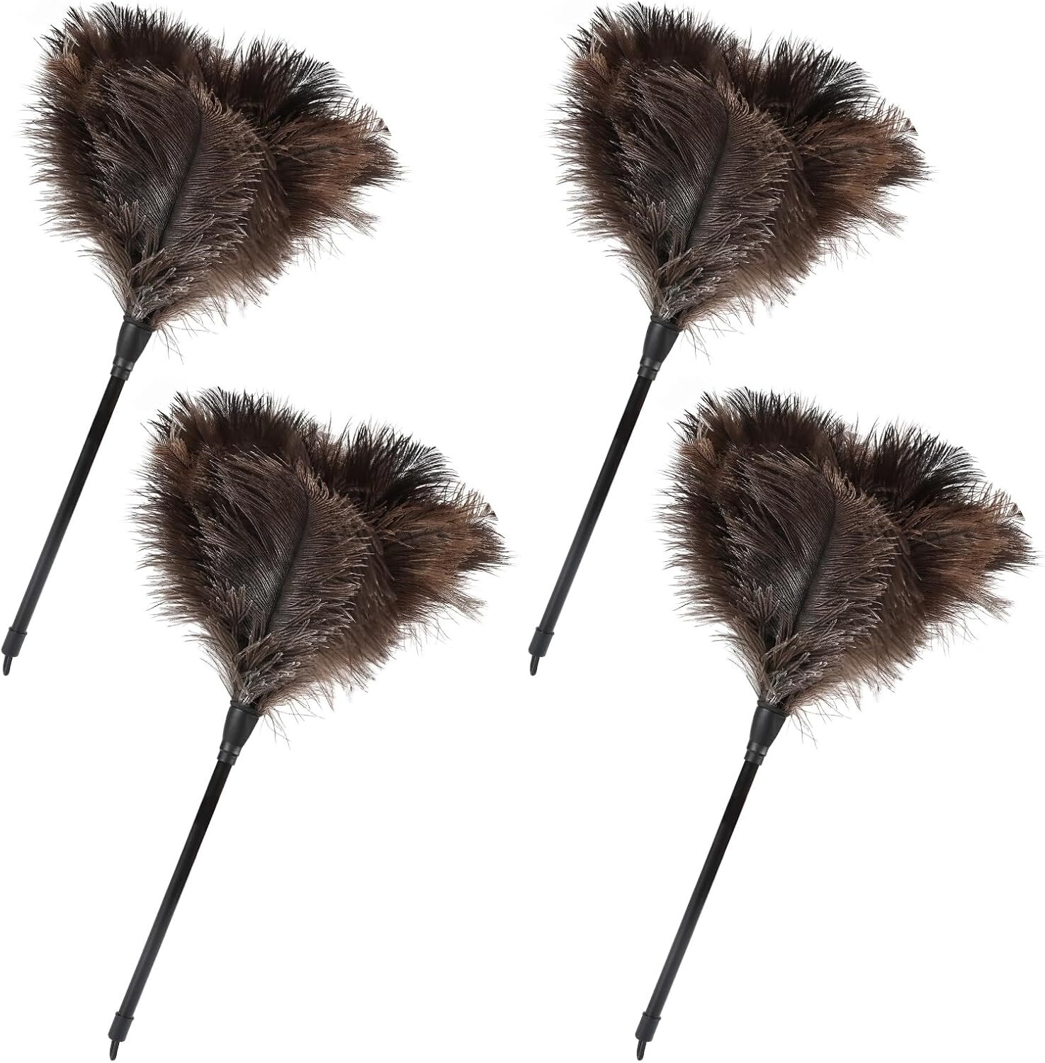 Ostrich Feather Duster-14.9 Inch Mini Natural Feathers Dusters with ...