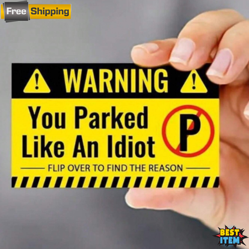 Funny Bad Parking Practical Joke Card 50pcs - Funny Gag Card for Bad ...