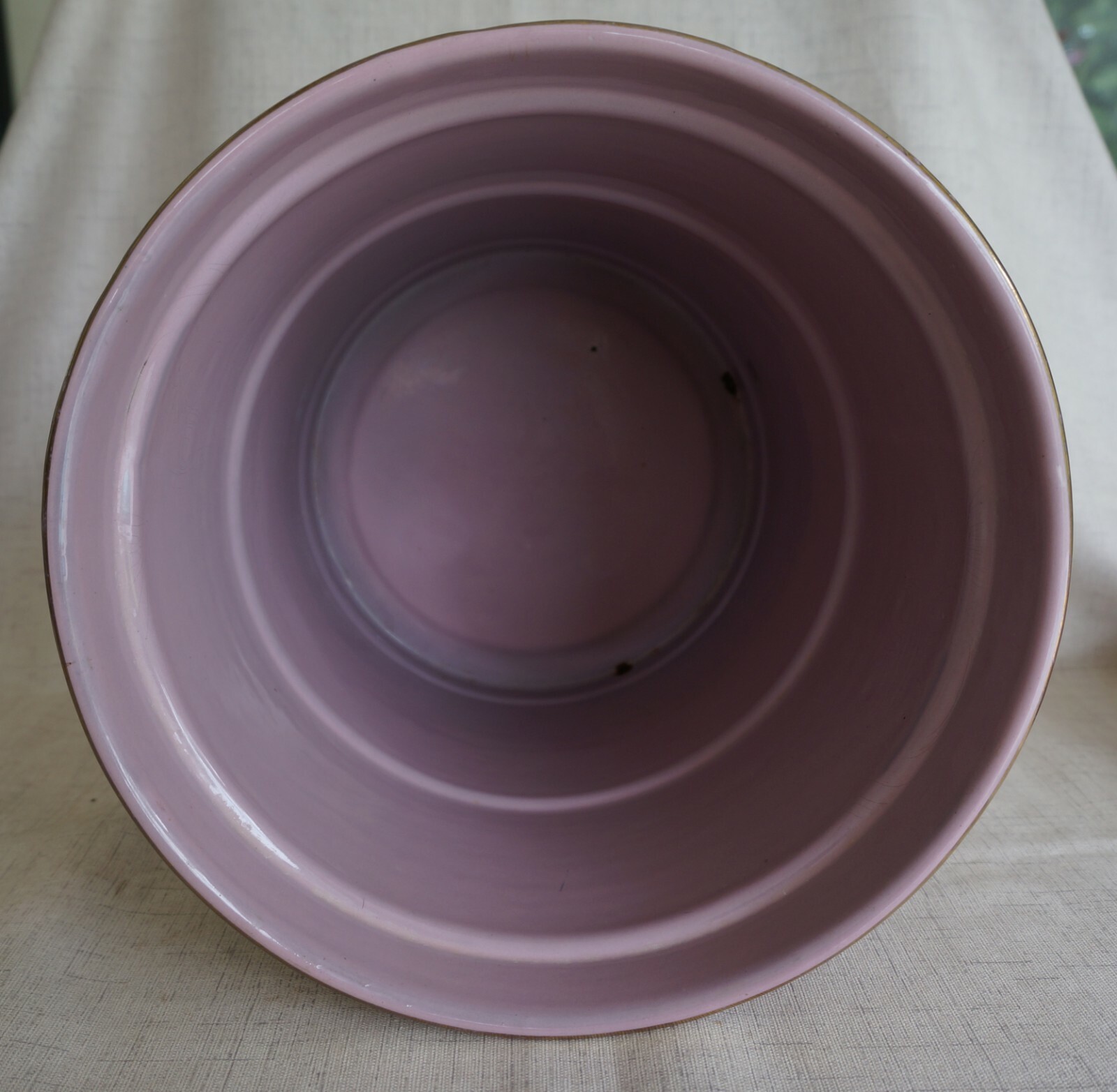 SLOP JAR / CHAMBER POT - French Enamelware Lavender Grapes and Leaves ...