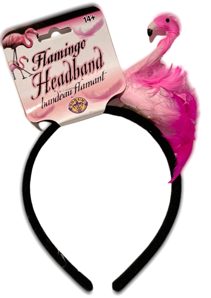 Mini PINK FLAMINGO HEADBAND Zoo Tropical Bird Costume Hat Cap Bopper ...