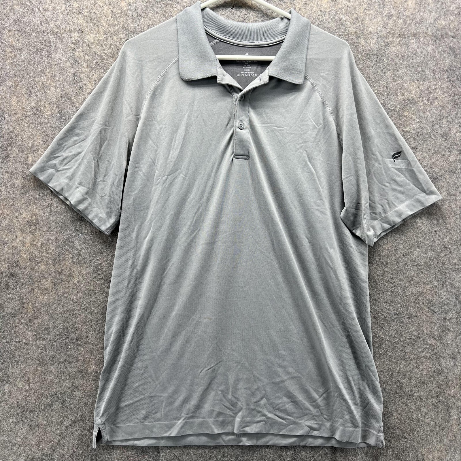Fabletics Polo Shirt Men Extra Large Adult Gray Nylon Golf Golfer ...